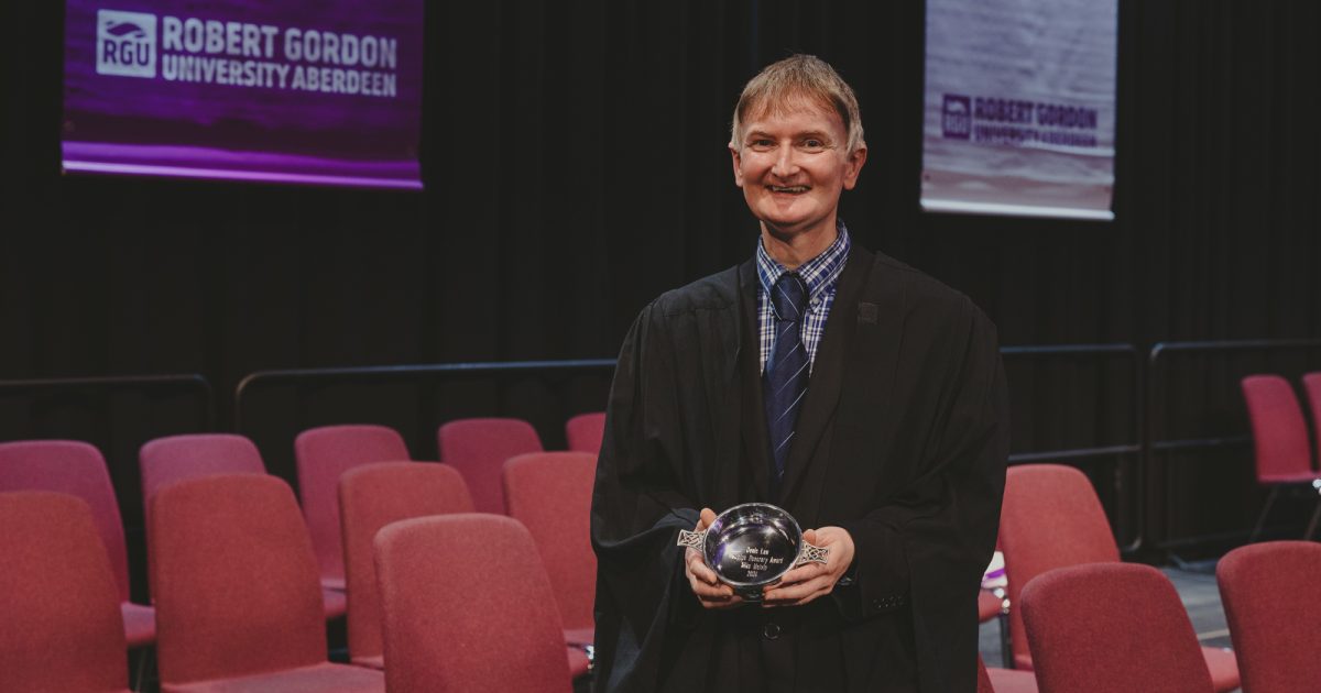 Inaugural Denis Law RGUplus awards presented at RGU graduation