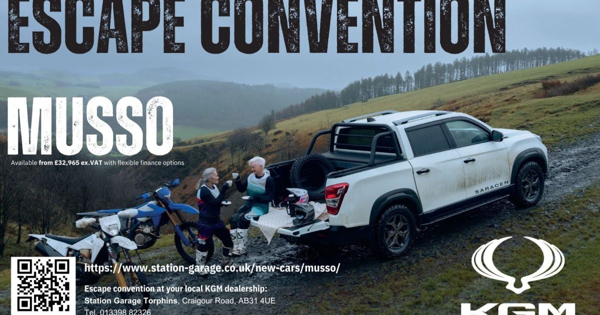 Station Garage Torphins showcases the KGM Musso as a robust choice for ...