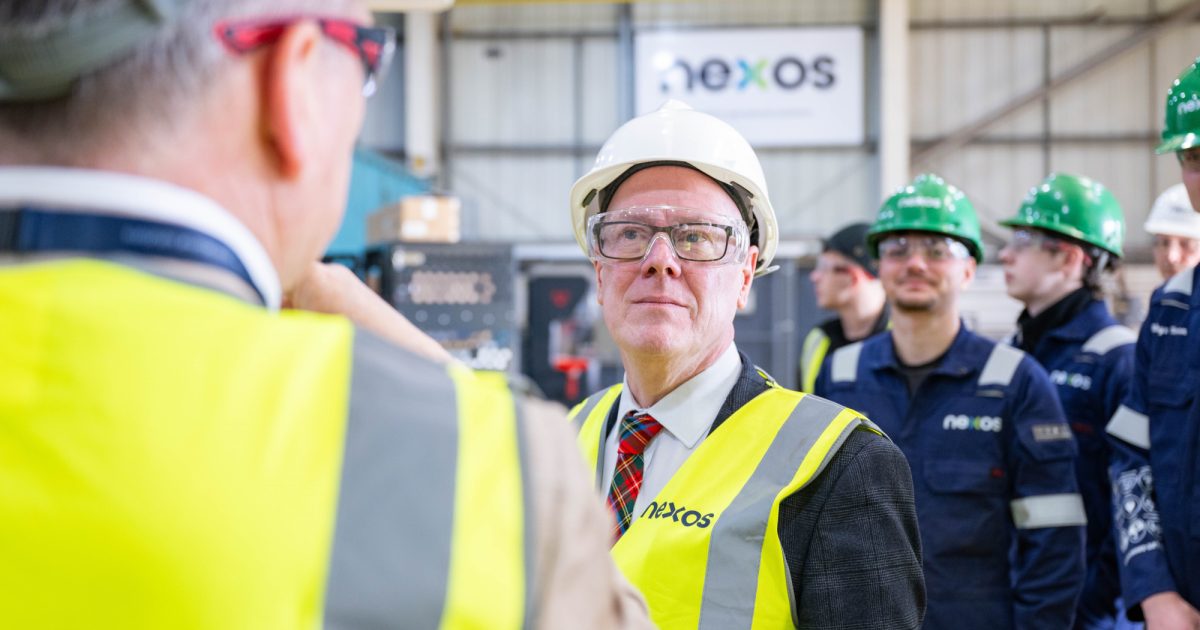 Nexos welcomes MSP Kevin Stewart to Nord facility to celebrate Apprenticeship Week